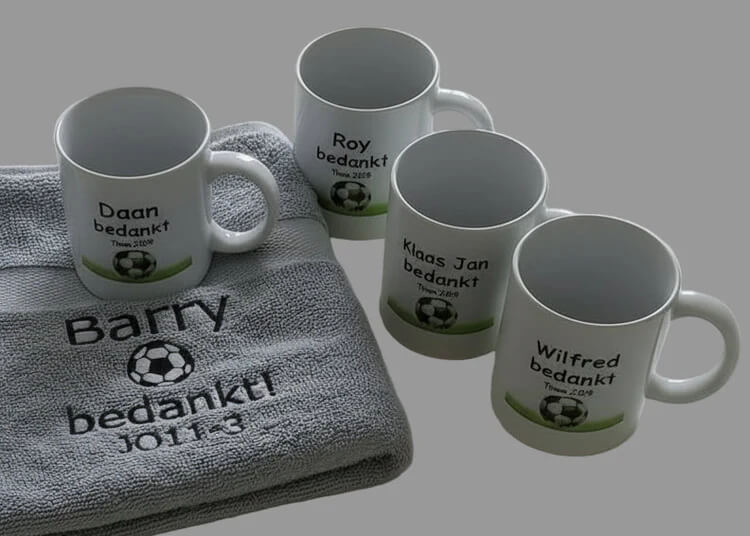 Afscheid Cadeau met Naam Juf, Trainer & Zwemjuf Bedankt | Borduur Kado